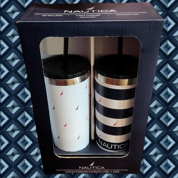 Nautica | Dining | Nib Nautica 2 Pack 24 Oz Stainless Steel Double Wall ...